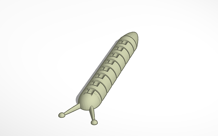 3D design Articulated slug - Tinkercad