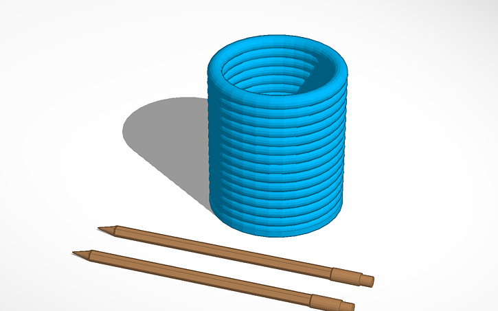 3D design pencil case - Tinkercad
