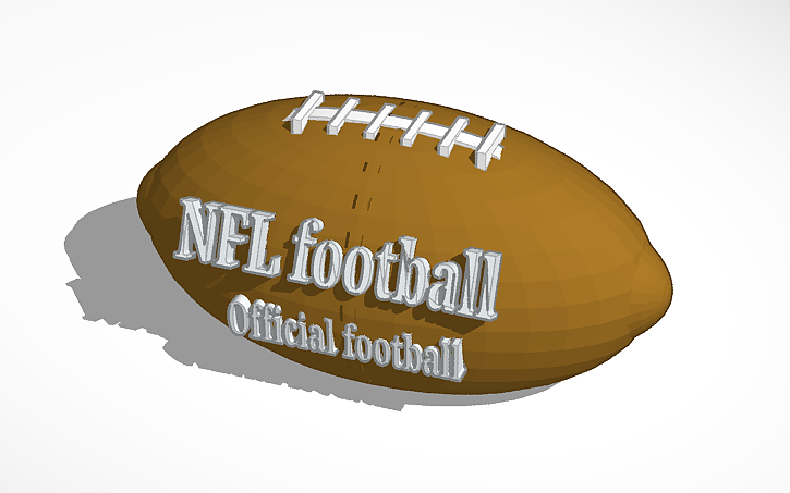 3D design NFL football / american football - Tinkercad