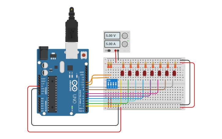 Circuit design Bryan Mullo_Actividad en clase ARDUINO - Tinkercad