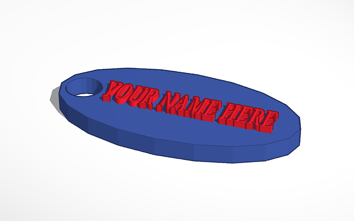 3D design Keyring - Tinkercad