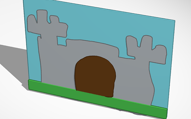 3D design 2D Castel - Tinkercad