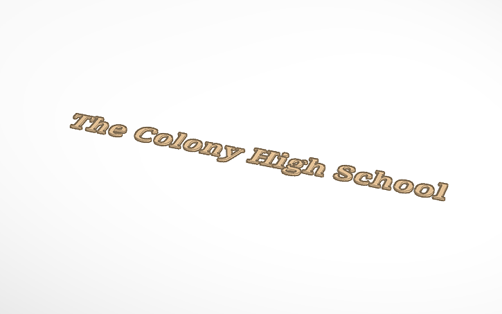 3D design TCHS Rocket (Lettering) - Tinkercad
