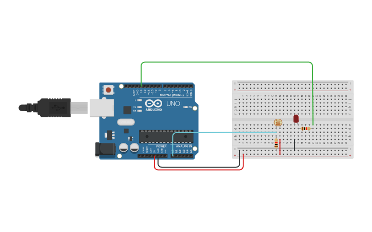 Circuit Design 11b Photoresistor Analog Input Tinkercad