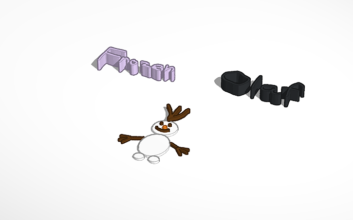 3D design Frozen Olaf - Tinkercad