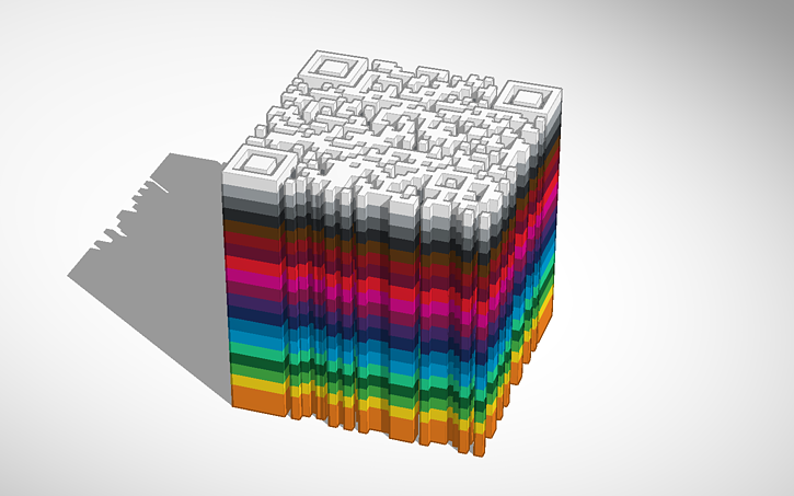 3D design Ultra rainbow bar code - Tinkercad