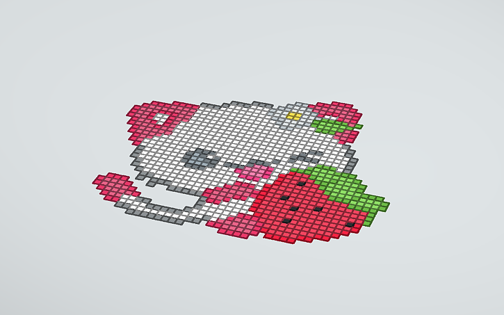 3D design Kathy the Kitty - Tinkercad