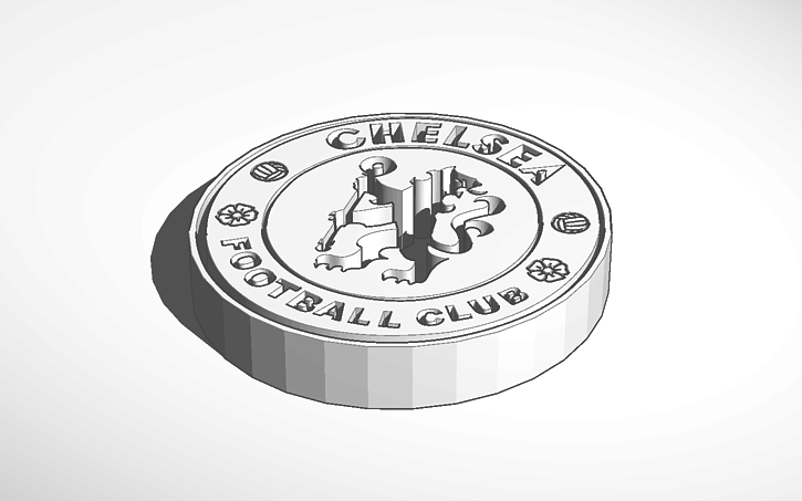 3D design Chelsea Fc badge - Tinkercad