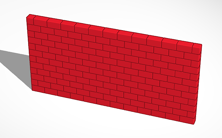 3D design Basic Stone Brick Wall - Tinkercad