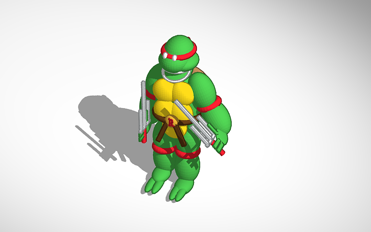 3D design ninja turtle rafael - Tinkercad