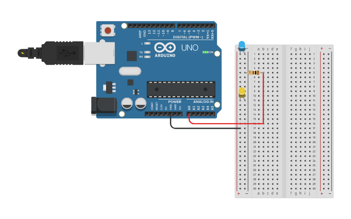 Circuit design Blinking LED-Arduino - Tinkercad