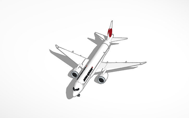 3D design Japan Airlines Boeing 787-9 (v2 Style) - Tinkercad