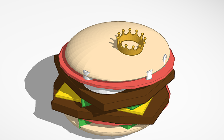 3D design Burger King - Tinkercad