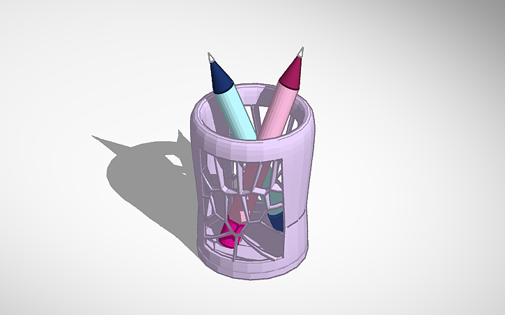 3D design pen holder - Tinkercad