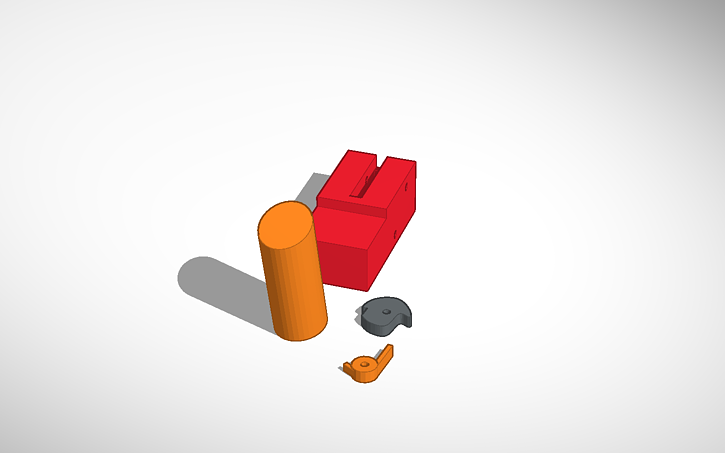 3D design crossbow trigger assembly - Tinkercad