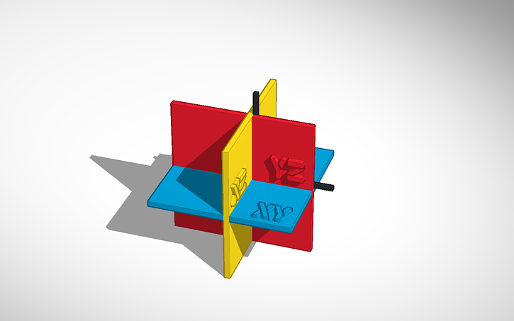 3D design XYZ Planes (Model) - Tinkercad