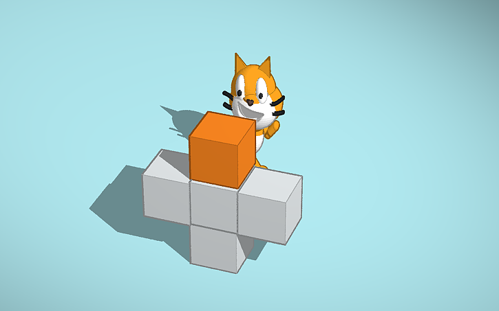 3D design scratch cat vs iron golem - Tinkercad