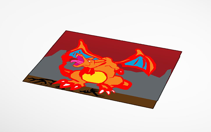 3D design Charizard art - Tinkercad