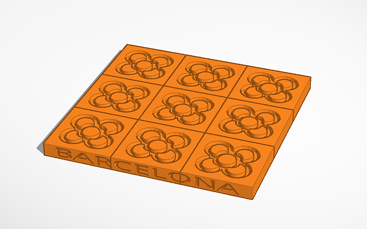 3D design Baldosas BCN - Tinkercad
