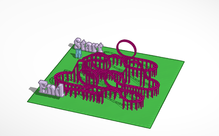 3D design Roller Coaster - Tinkercad