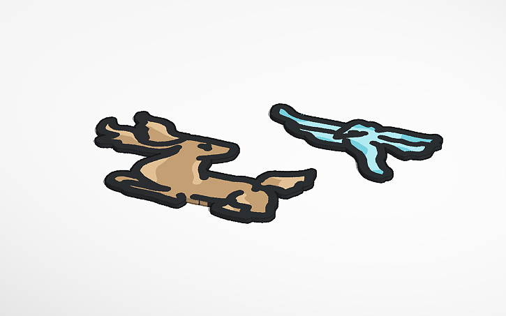 3D design Deer Drawing - Tinkercad
