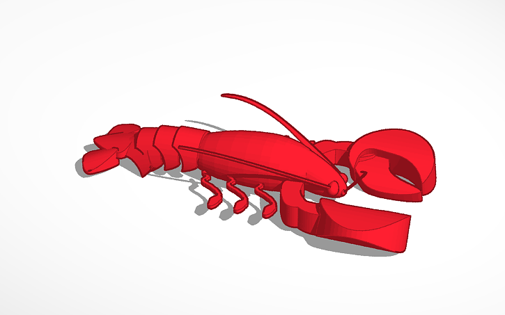 3D design Lobster - Tinkercad
