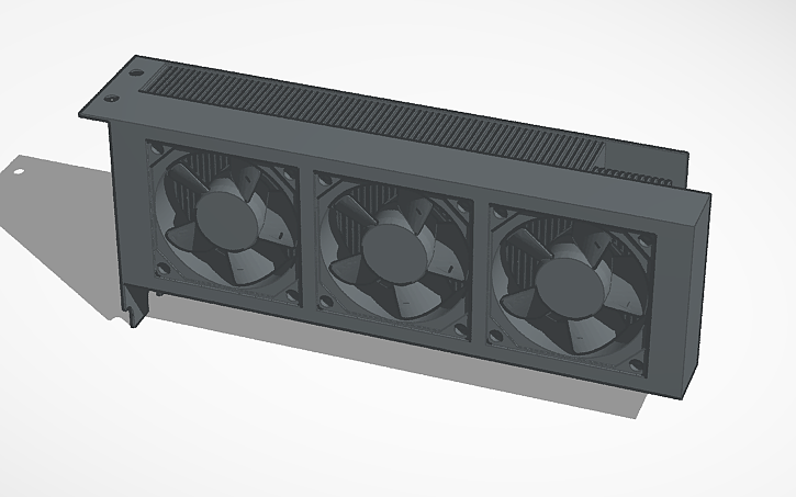 3D design Low Profile GPU RTX 4060 - Tinkercad