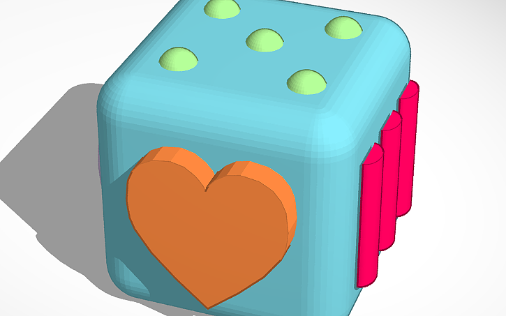 3D design Fidget Cube - Tinkercad