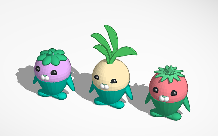 3D design Vegimals!! ( I made more:)) - Tinkercad