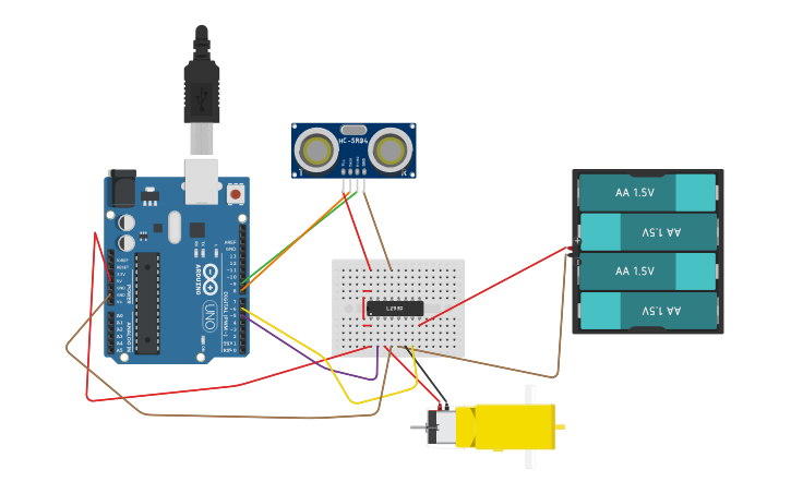 Circuit design Arduino and sound sensor - Tinkercad