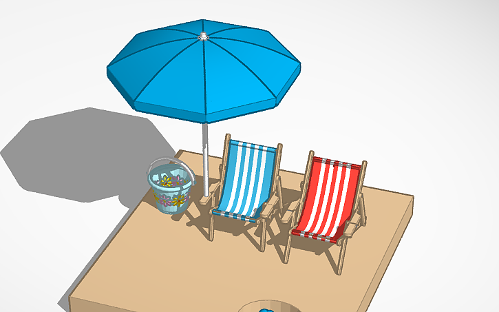 3D design Beach - Tinkercad