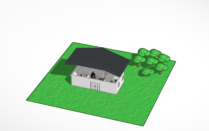 3D design Detailed house - Tinkercad