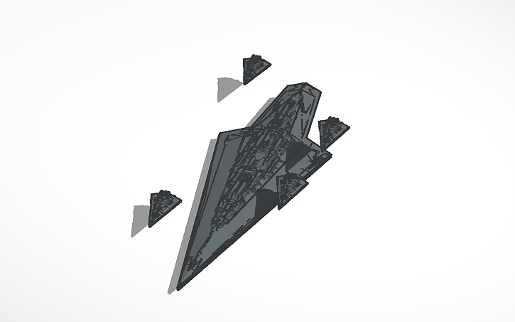3D design Super Star Destroyer (With Star Destroyers) - Tinkercad