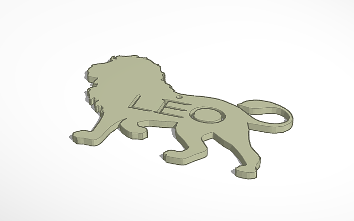 3D design Leo Lion - Tinkercad