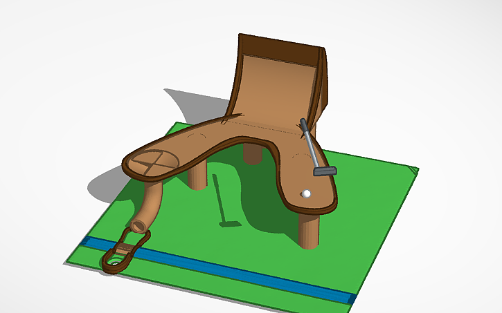 3D design Two-Layer Mini Golf Course - Tinkercad