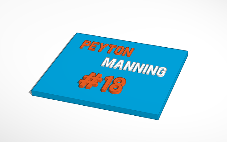 3D design Peyton Manning - Tinkercad