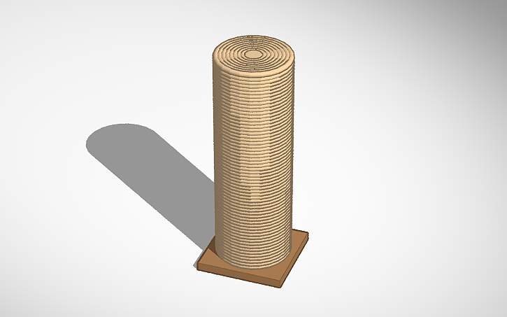 3D design cat scratching post - Tinkercad