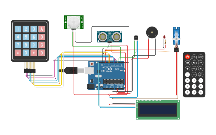 Circuit design Smart System Parking Gate V.2 - Tinkercad