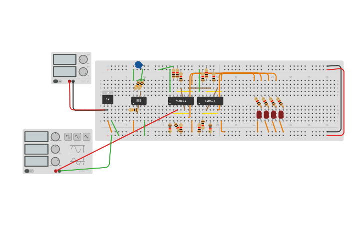 Circuit Design 4 Led Binary Counter 4 Bit Counter Tinkercad
