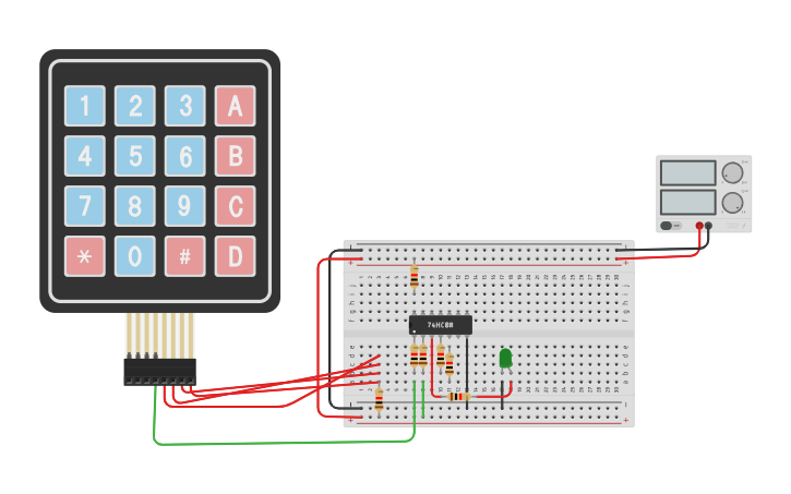 Circuit design Digital lock - Tinkercad