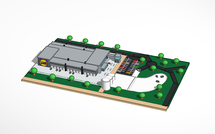 3D design lidl warehouse - Tinkercad