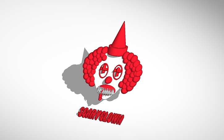 3D design Scary Clown - Tinkercad