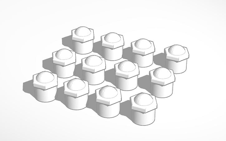 3D design 12x BNC Covers - Tinkercad