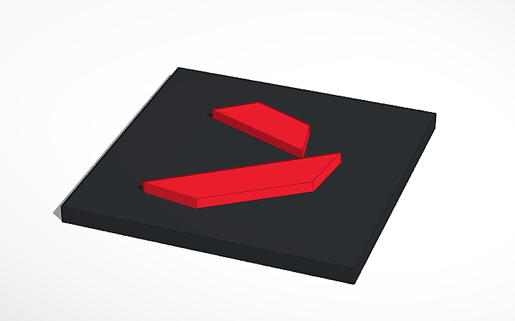 3D design Valorant Logo - Tinkercad