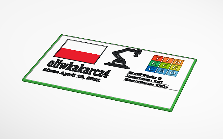 3D design My Tinkercad Card - Tinkercad