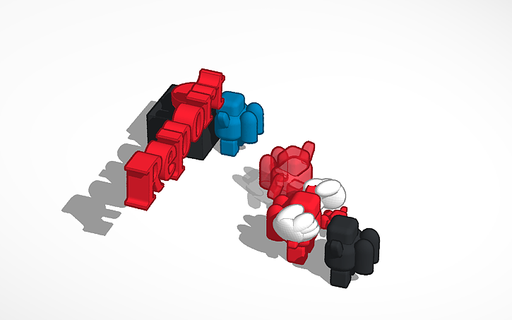 3D design among,us - Tinkercad