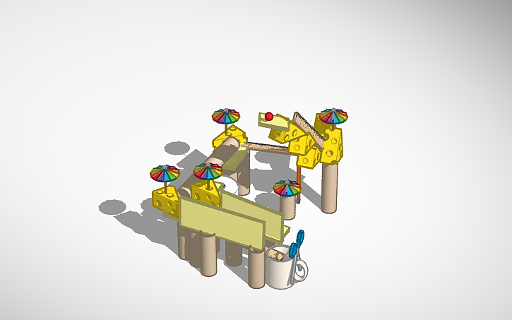 3D design updated copy of Rube Goldberg Challenge - Tinkercad