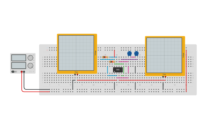 Circuit design NE555 - Tinkercad