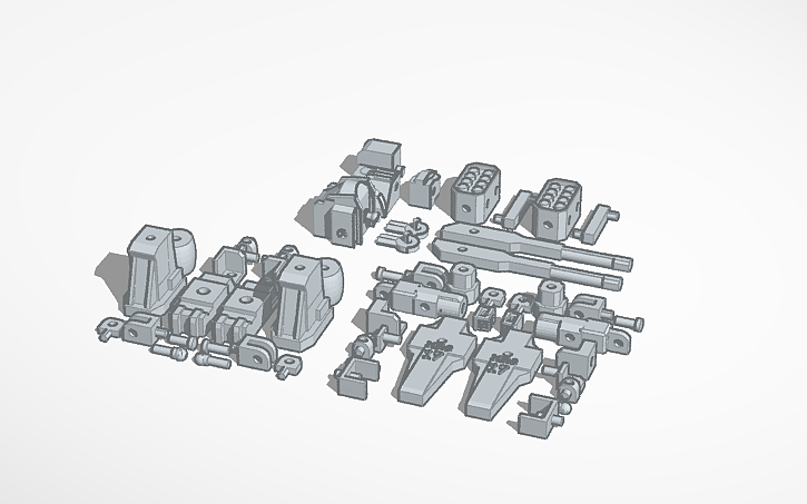 3D design armoured mech - Tinkercad