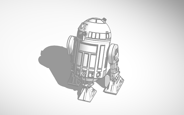 3D design R2-D2 - Tinkercad
